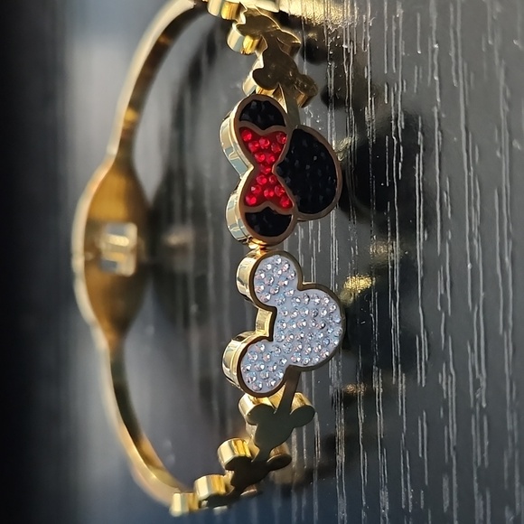Disney | Jewelry | Disneys Mickey And Minnie Inspired Cuff Bracelet ...